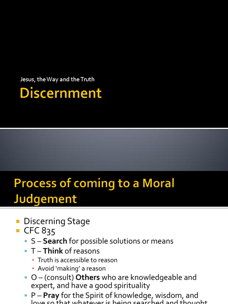 Process of Discernment | PDF | Conscience | Reason