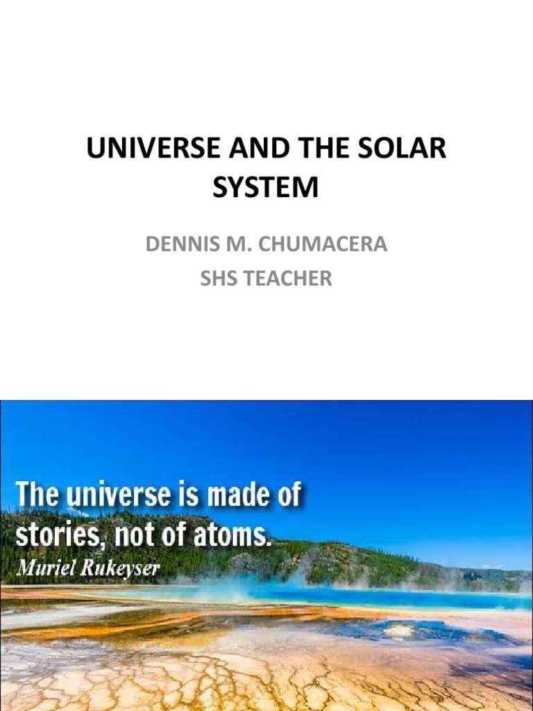 Universe and Solar System | PDF | Formation And Evolution Of The Solar ...
