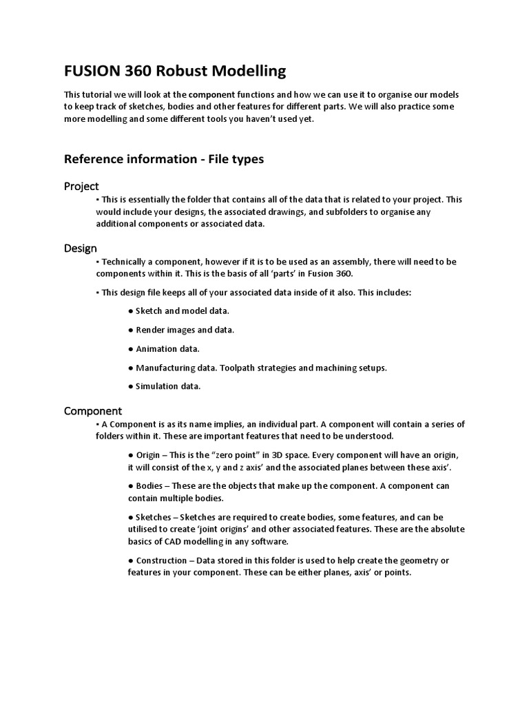 Fusion 360 Robust Modeling | PDF | 3 D Computer Graphics | Computer File