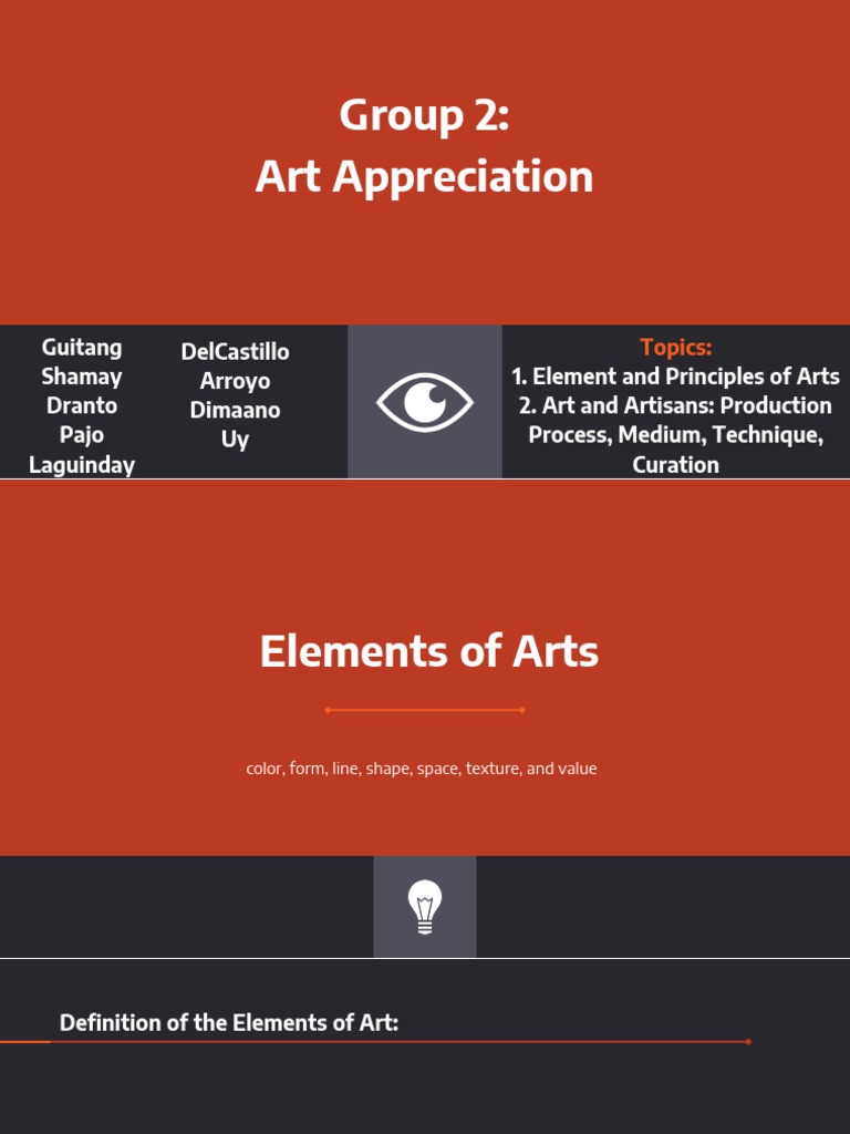 Art Appreciation | PDF | Composition (Visual Arts) | Vision