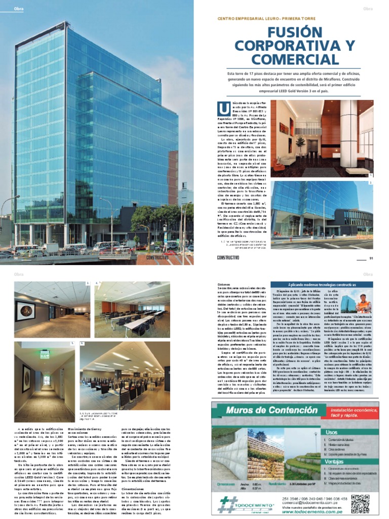 Descripción detallada de la construcción y características sostenibles de la primera torre del ...