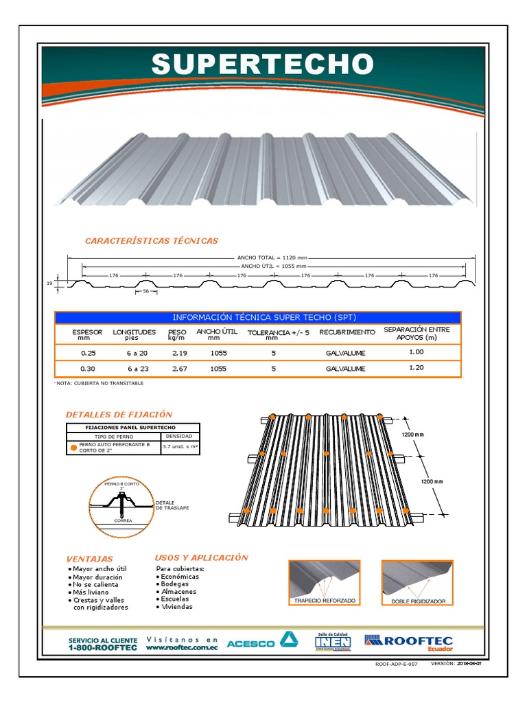 Vol Supertecho Rooftec | PDF