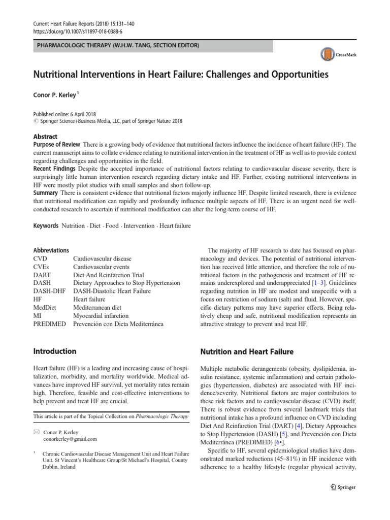 Conor P. Kerley, 2018. | PDF | Cardiovascular Diseases | Low ...