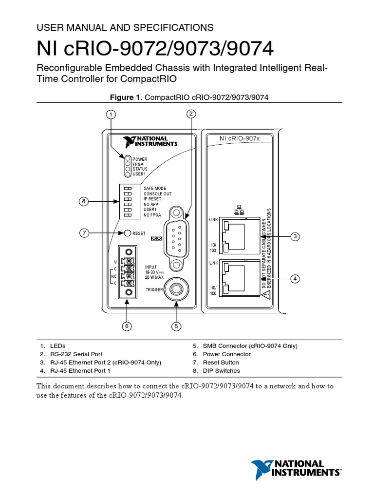 NI CRIO 9074 Datasheet | PDF | Booting | Computer Network