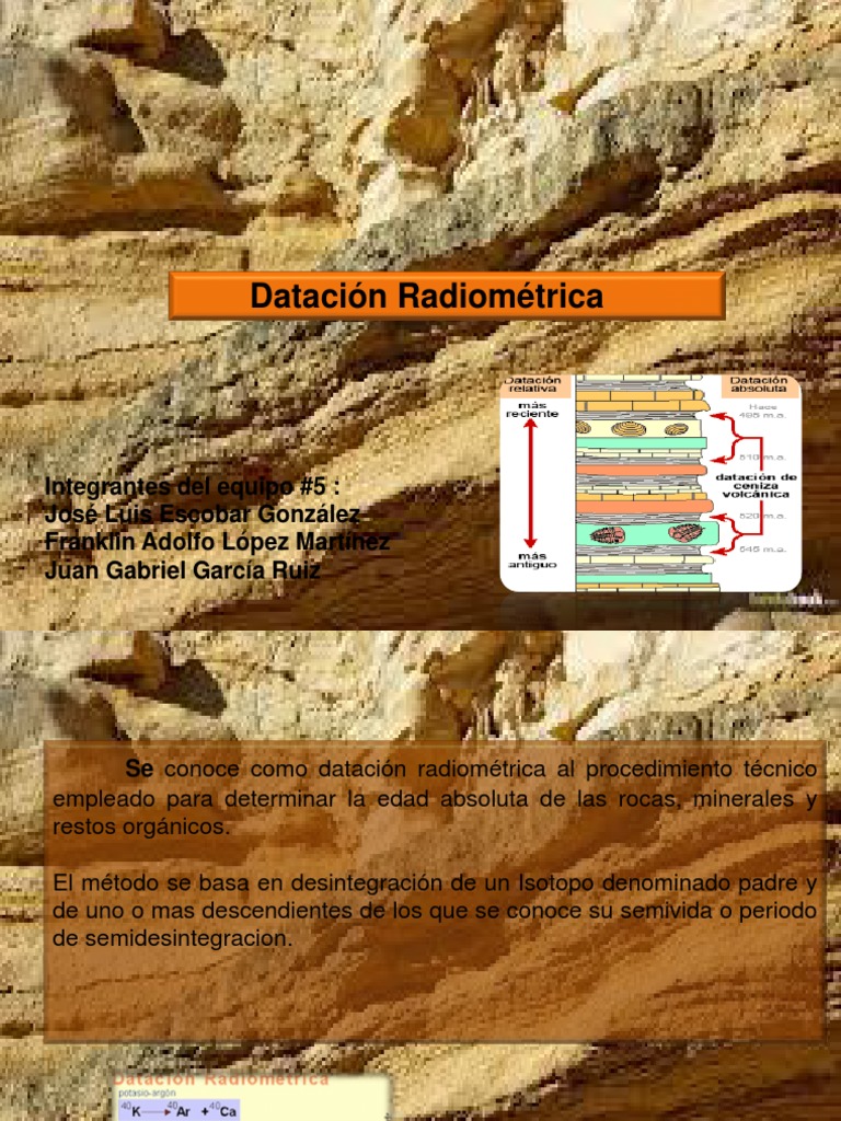 Datacion Radiometrica | PDF | Desintegración radioactiva | Ciencias fisicas