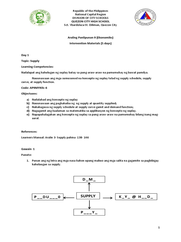 Module Araling Panlipunan Grade 9 | PDF