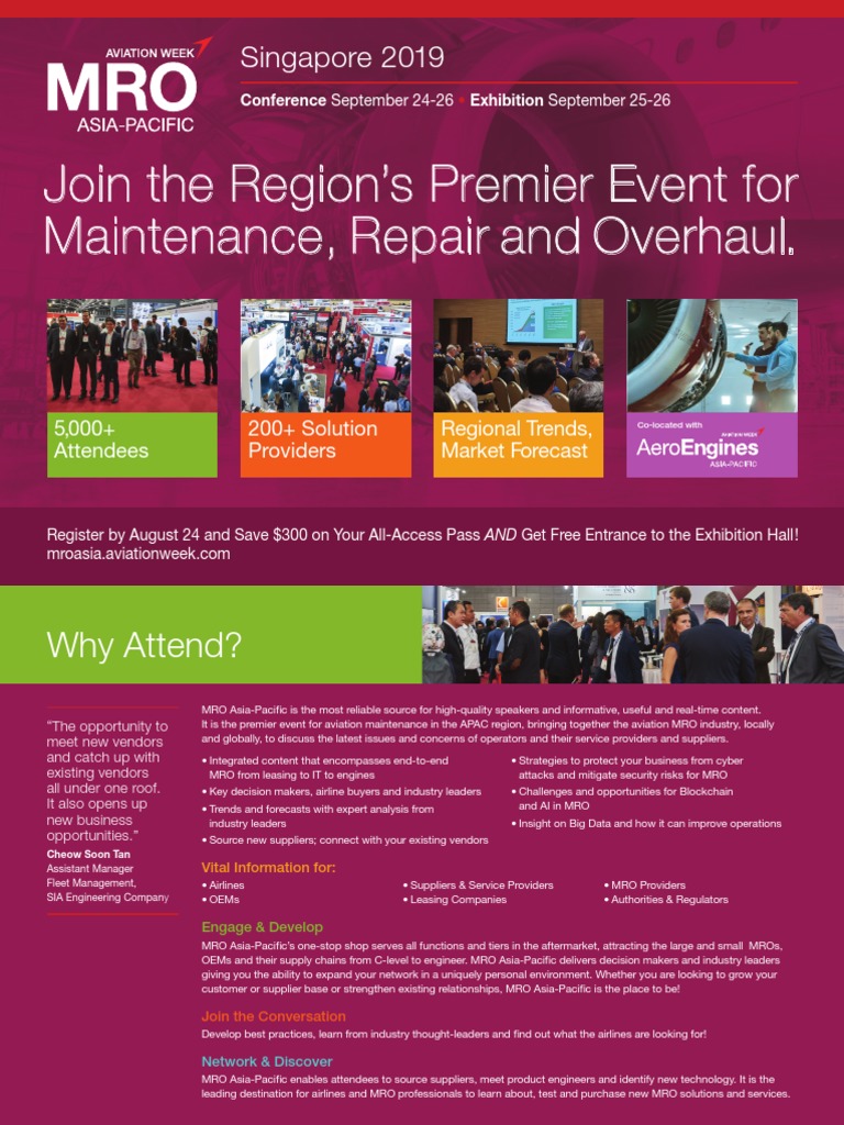 Brosure - MRO Aviation Week | PDF | Supply Chain | Airlines