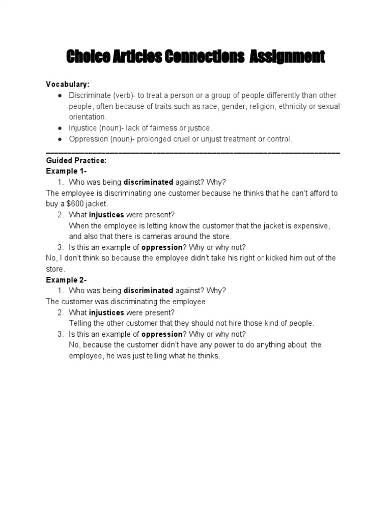 Advocacy Student 2 - Guided Practice | PDF