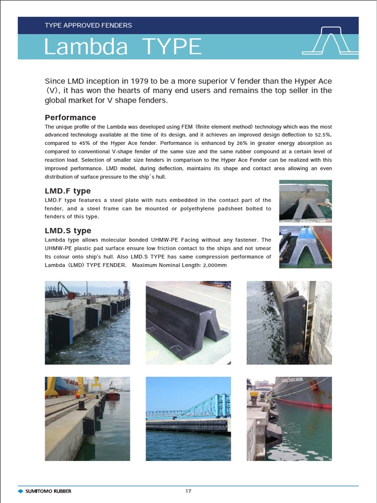 Sumitomo Rubber Marine Fender (SRI-HYBRID) - LMD-Type (Page.17!18!19 ...