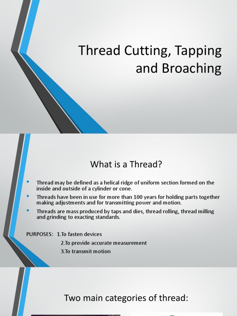 Thread Cutting and Measurement Guide | PDF | Grinding (Abrasive Cutting ...