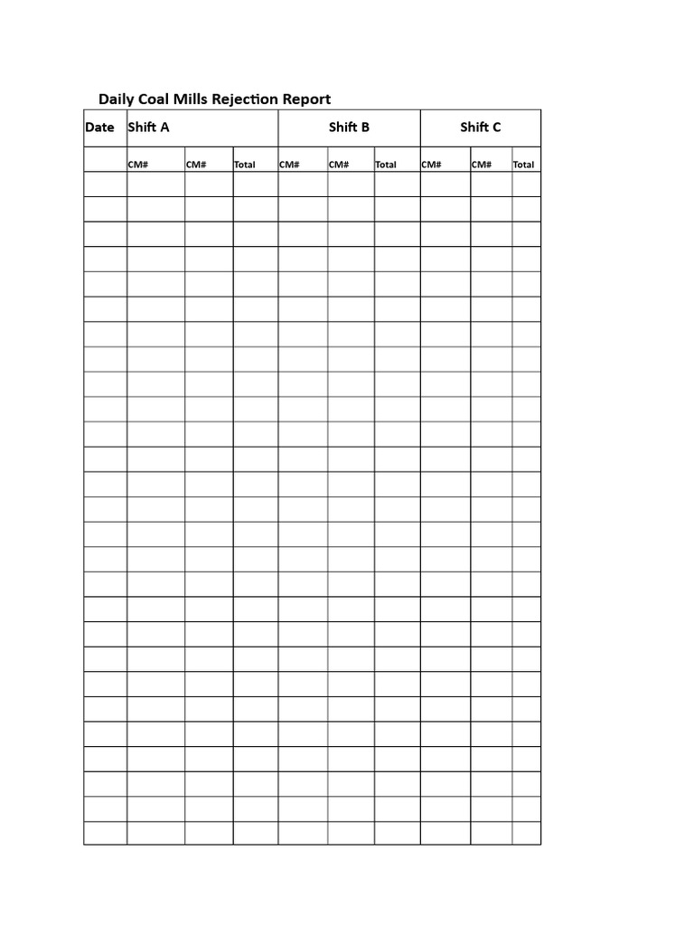 Rejection Coal Log | PDF