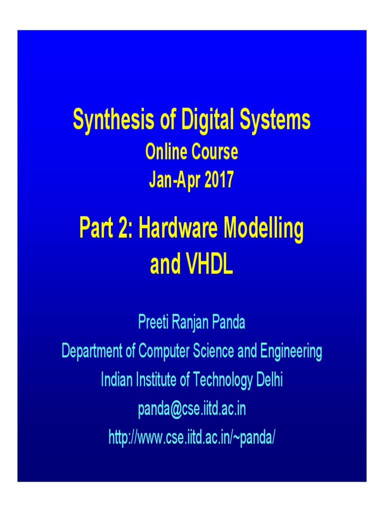 02 HWModelling VHDL | PDF | Hardware Description Language | Vhdl