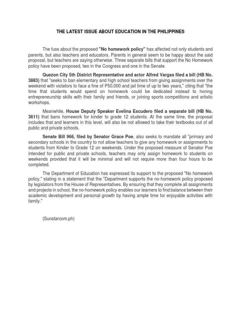 The Latest Issue About Education in The Philippines | PDF