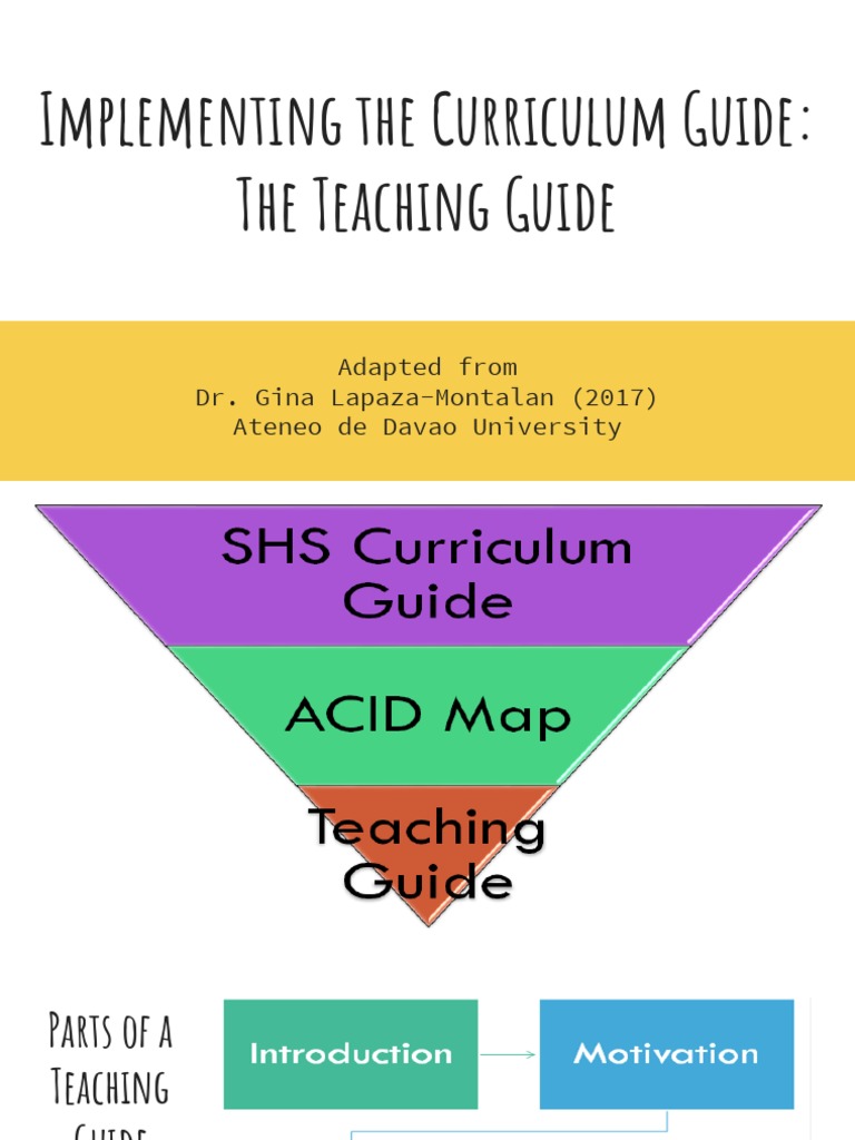 Implementing The Curriculum Guide: The Teaching Guide | PDF | Teaching ...
