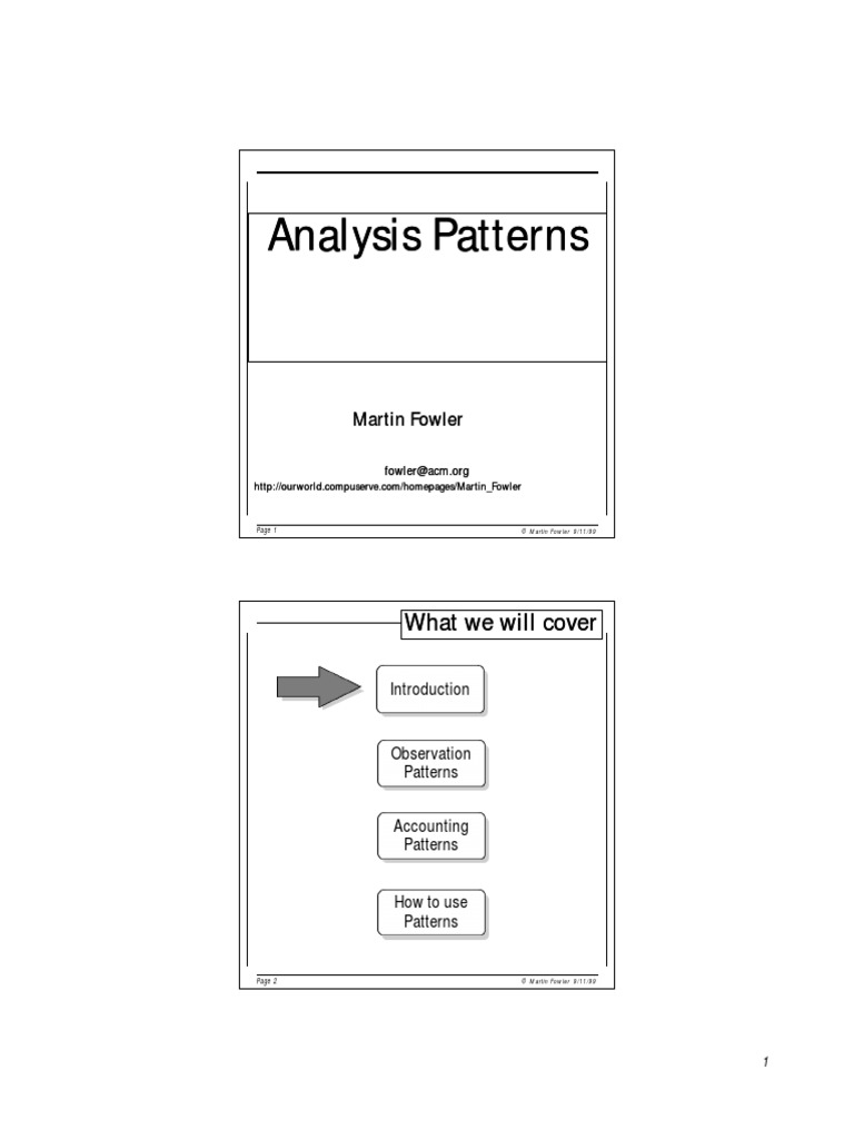 MartinFowlerAnalysisPatterns PDF | PDF | Software Design Pattern ...