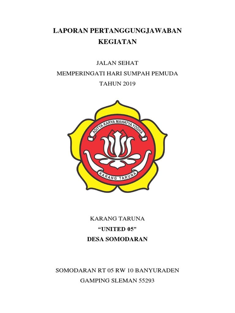 Laporan Pertanggung Jawaban Kegiatan Jalan Sehat | PDF