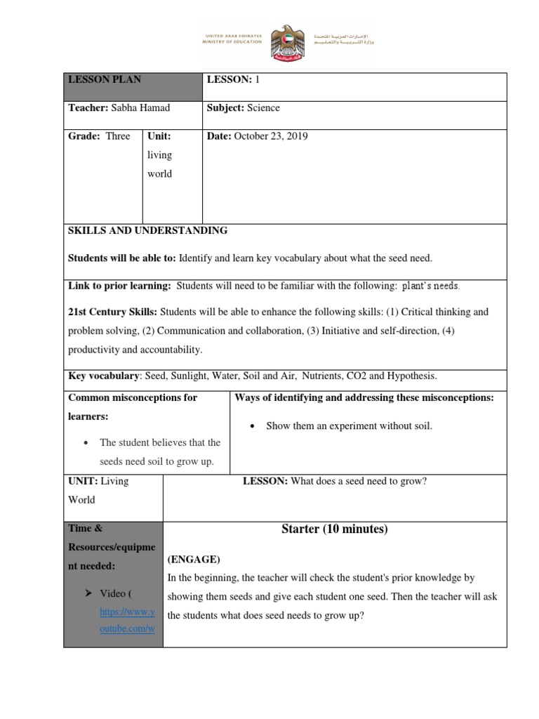 The Student Believes That The Seeds Need Soil To Grow Up.: Starter (10 ...