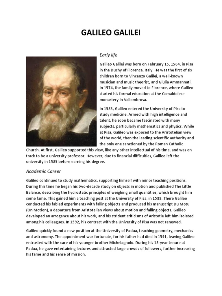 Galileo Galilei | PDF | Galileo Galilei | Heliocentrism