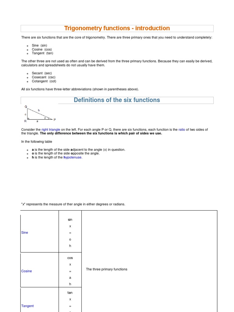 Math Reviewer | PDF | Trigonometric Functions | Sine