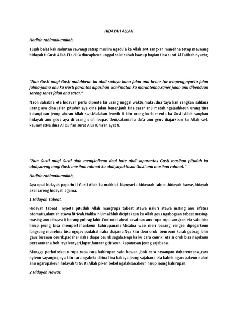 Hidayah Allah dan Pentingnya Ikhlas | PDF | Agama & Spiritualitas ...