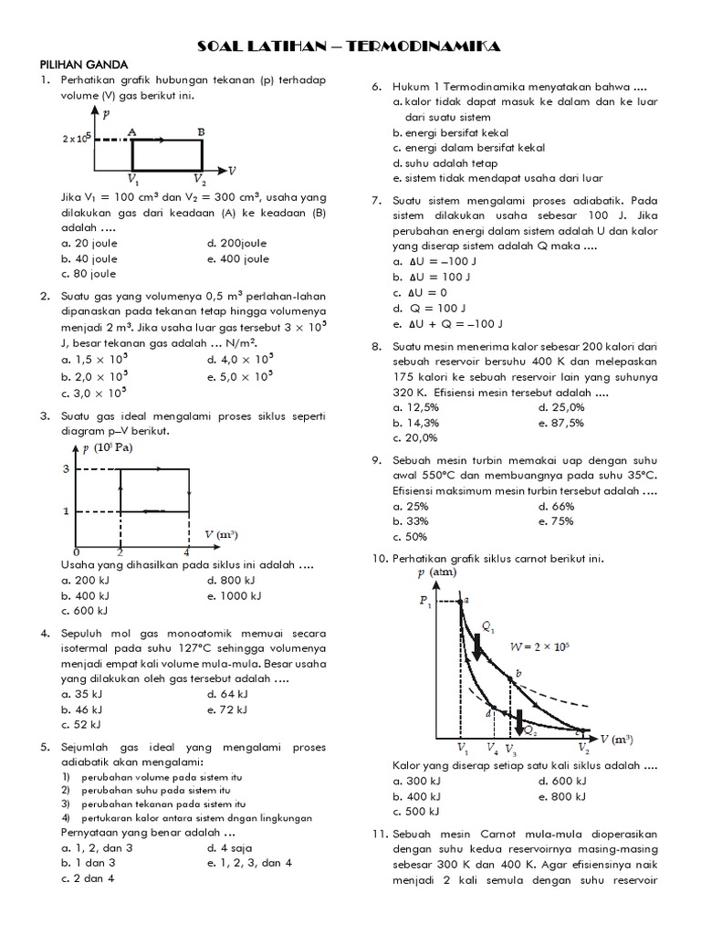 Kumpulan Soal - Termodinamika A4 | PDF | Sains & Matematika