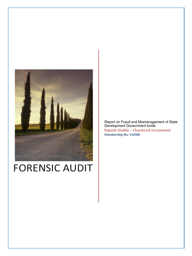 Forensic Audit Report - 1 | PDF | Cheque | Audit