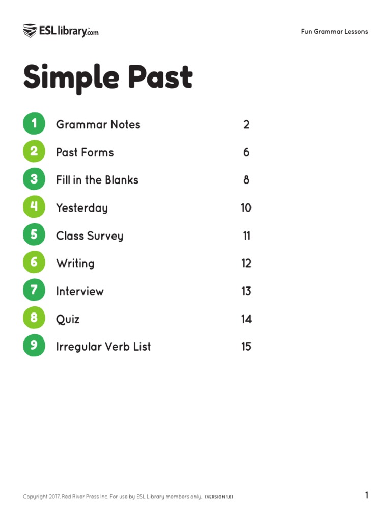 Simple Past | PDF | English Language | Verb