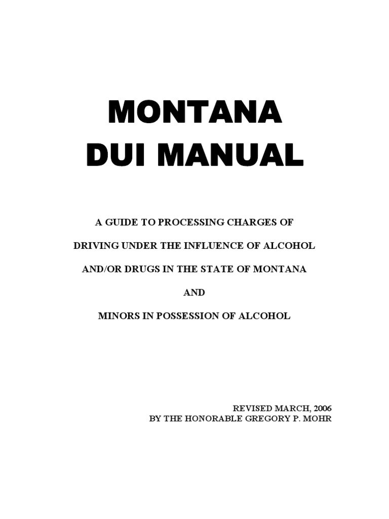 Montana Dui | PDF | Probable Cause | Driving Under The Influence
