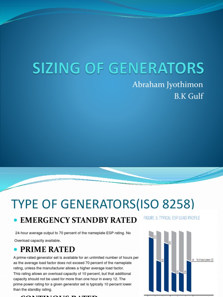 Generator Ratings and Load Calculations | PDF | Electric Generator ...
