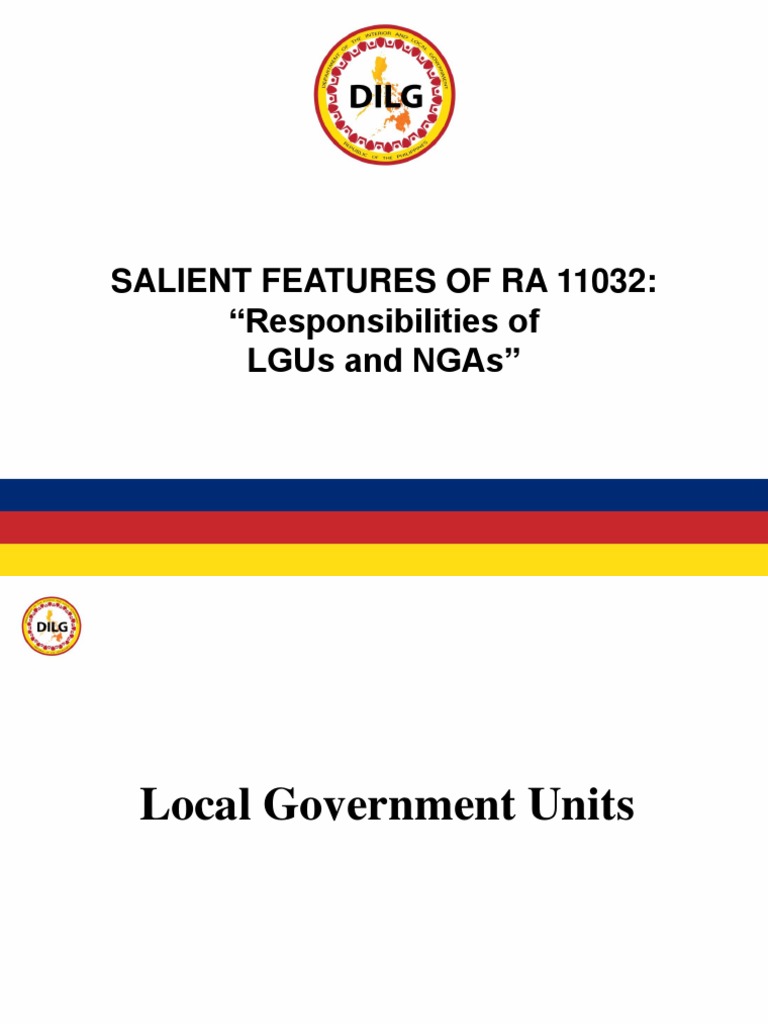 Salient Features of Ra 11032: "Responsibilities of Lgus and Ngas" | PDF ...