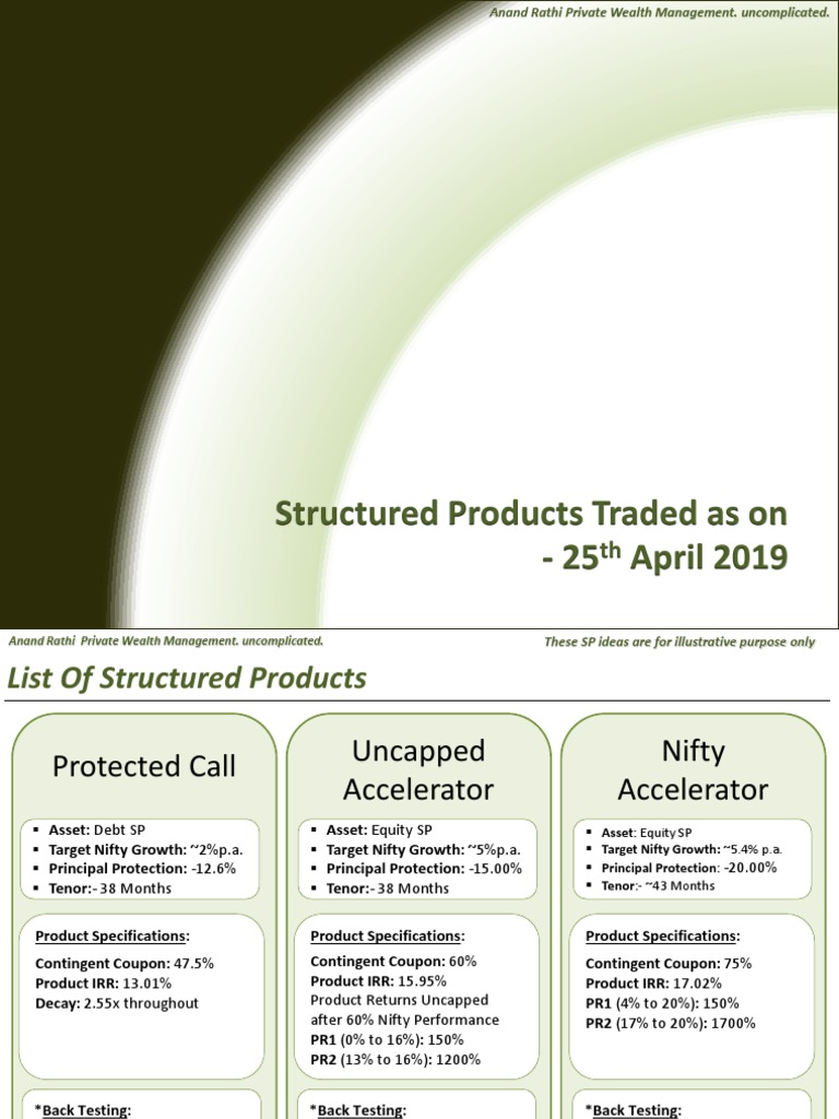 Anand Rathi Structured Products Overview | PDF | Securities (Finance ...