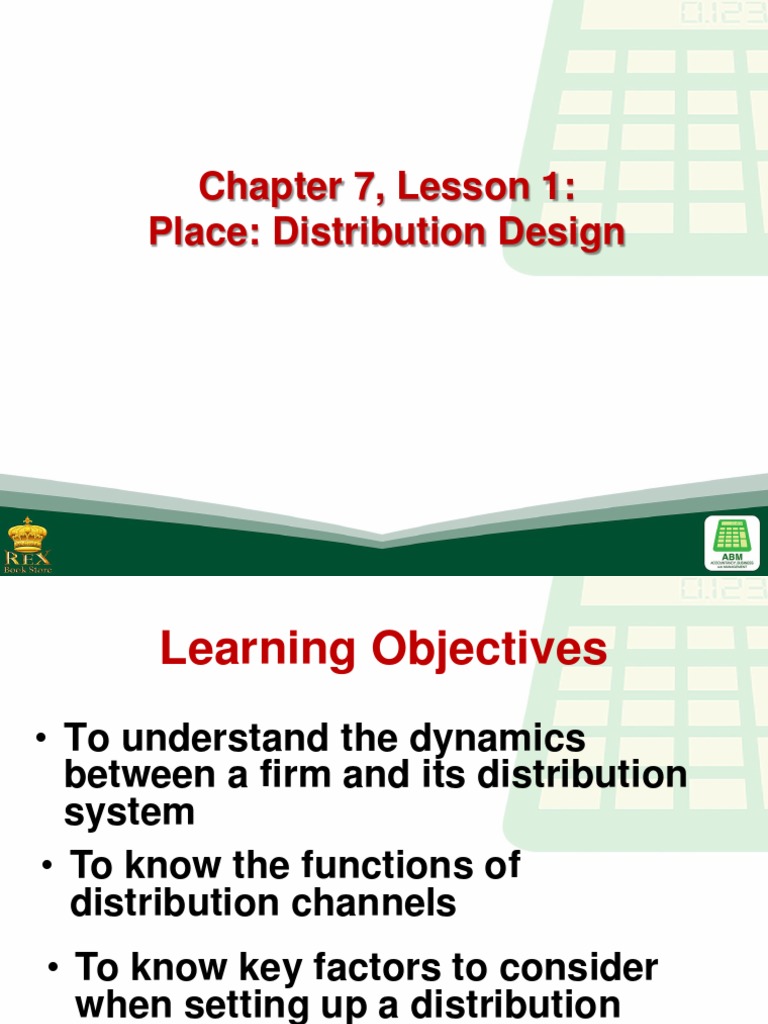 Chapter 7, Lesson 1: Place: Distribution Design | PDF | Retail | Sales