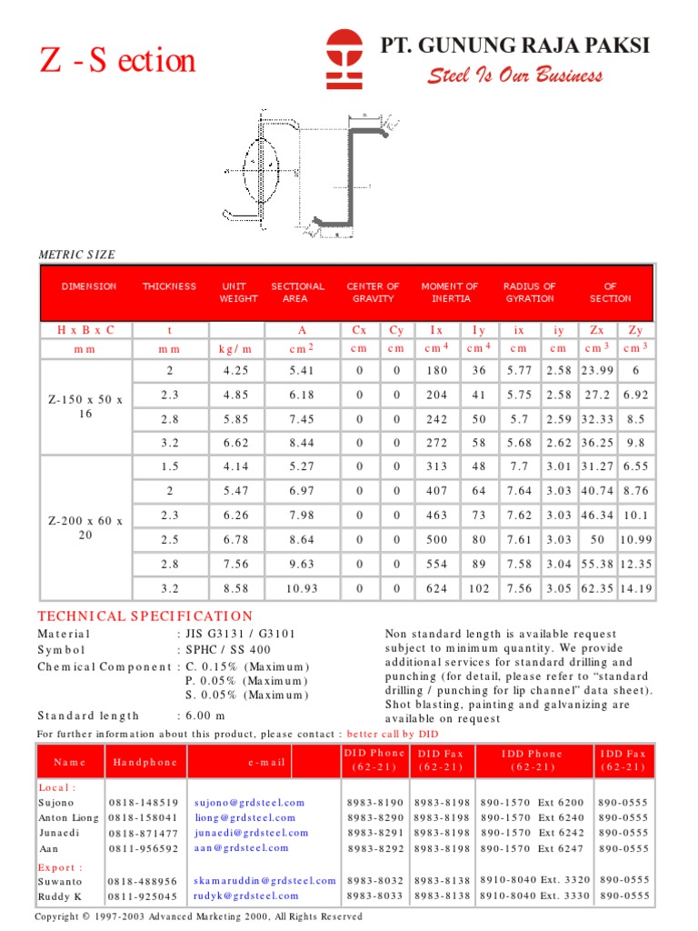 Z-Section: Steel Is Our Business | Download Free PDF | Nature