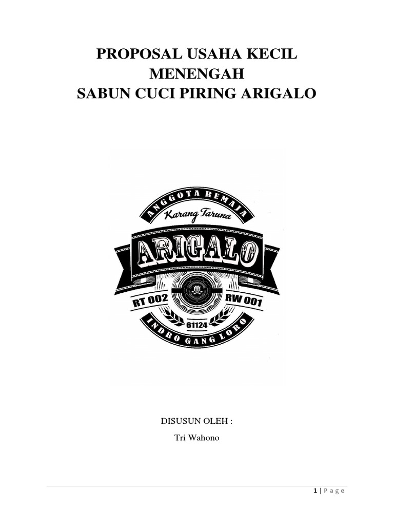 Proposal Usaha Sabun Cuci Piring | PDF