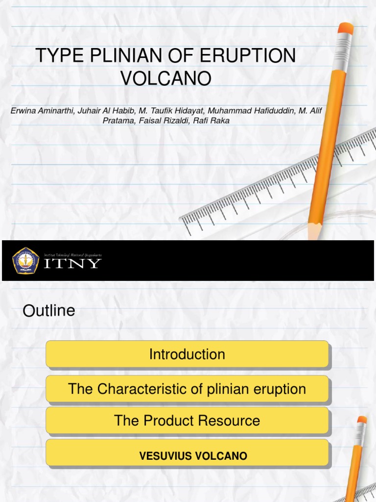Plinian Eruption Type of Volcano | PDF | Types Of Volcanic Eruptions ...