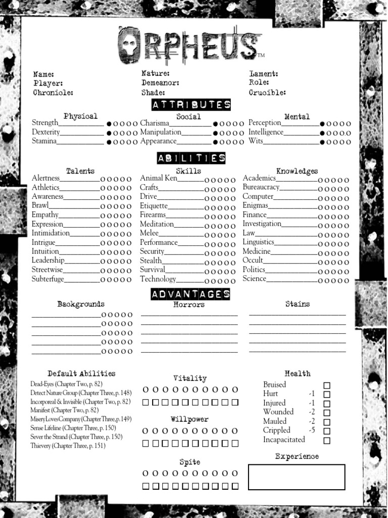 Expanded Character Sheet PDF | PDF | Role Playing Games