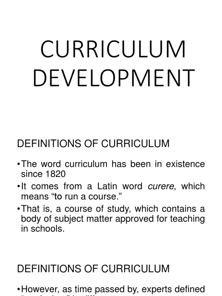1curriculum Definition | PDF | Curriculum | System