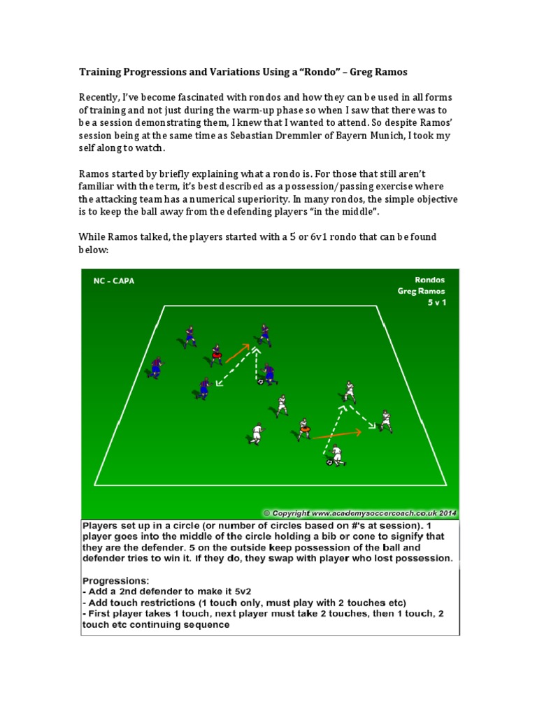 Training Progressions and Variations Using A "Rondo" - Greg Ramos | PDF ...