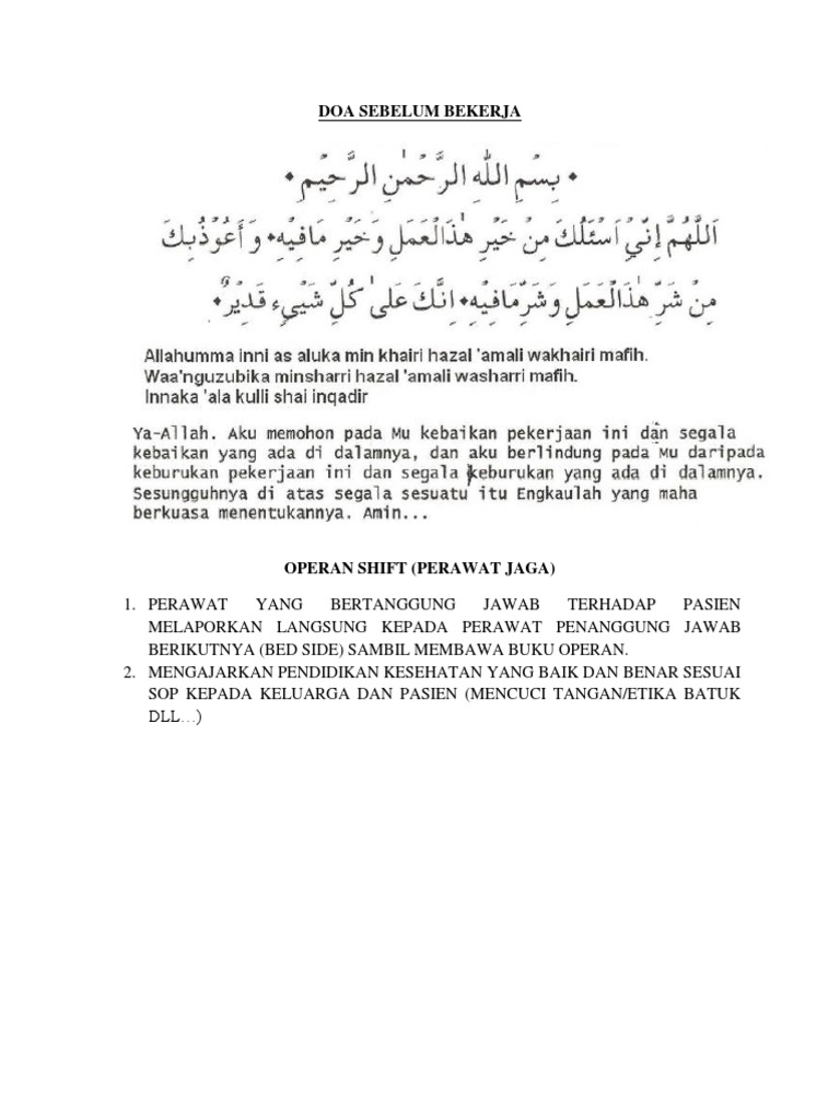 Doa Sebelum Bekerja | PDF | Sains & Matematika | Teknologi & Rekayasa