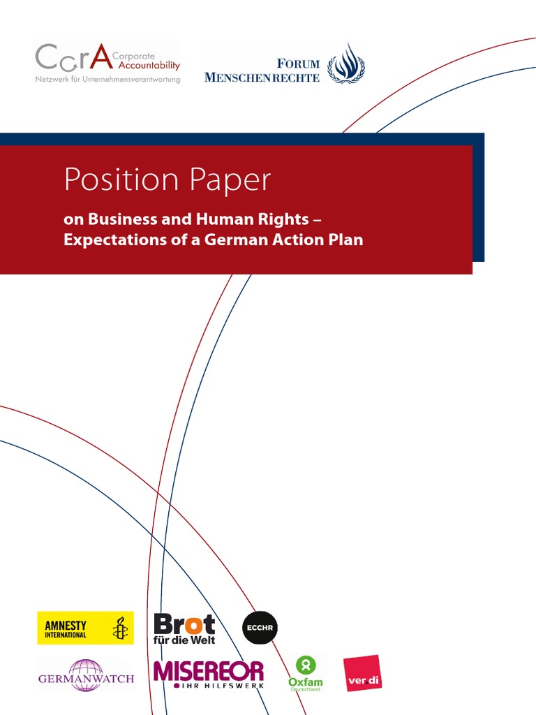 Position Paper: On Business and Human Rights - Expectations of A German ...