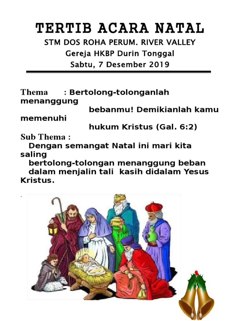 Tertib Acara Natal STM 2019 | PDF | Kajian Bahasa Asing | Seni