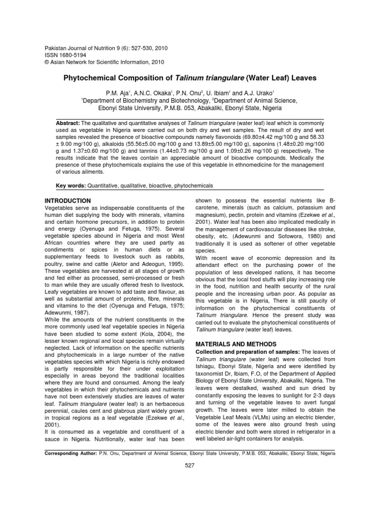 Phytochem Analy Quanti | PDF | Oxidative Stress | Low Density Lipoprotein