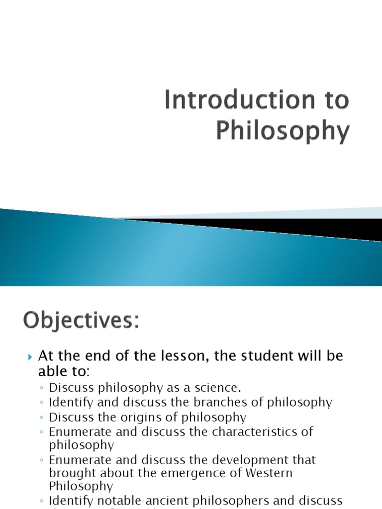 Introduction To Philosophy | PDF | Reason | Western Philosophy
