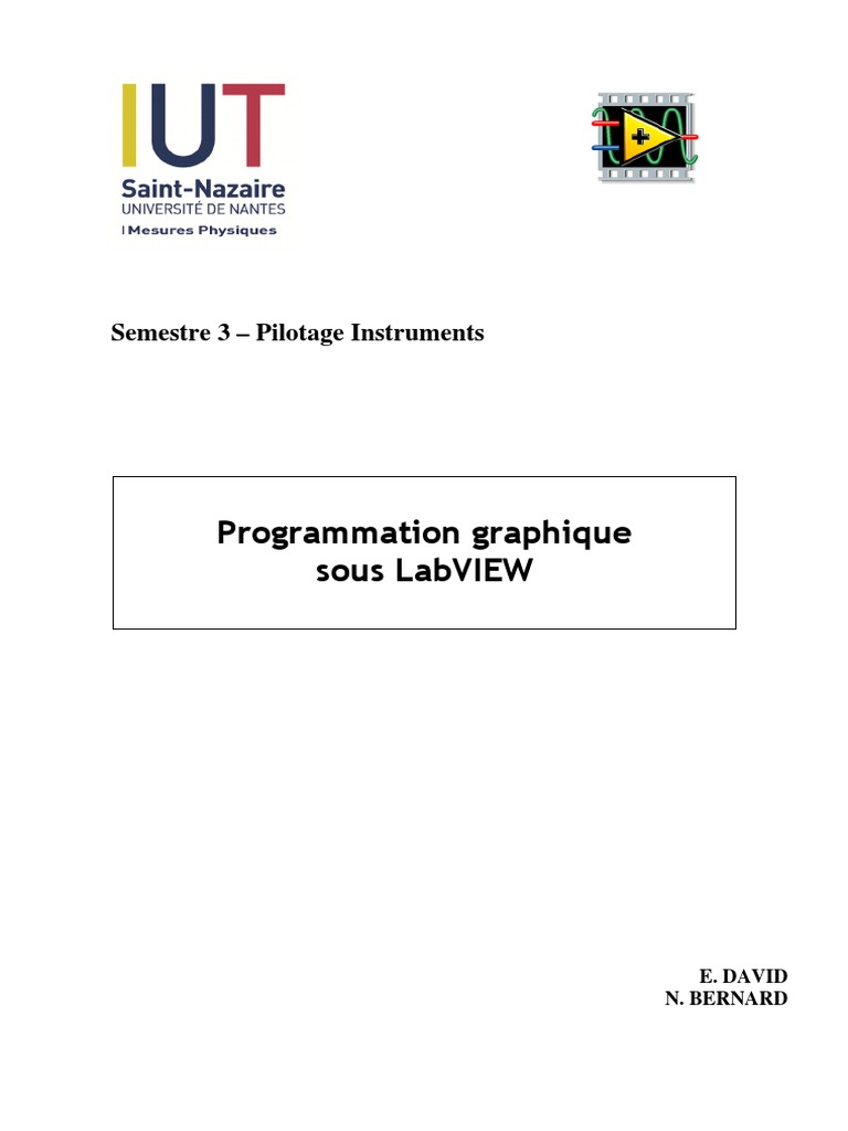 Cours LabVIEW : Programmation Graphique | PDF | Structure de contrôle ...