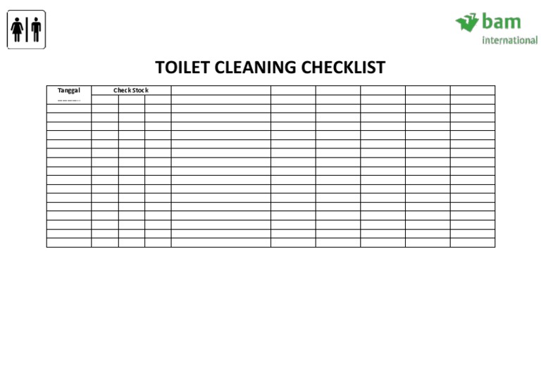 Toilet Cleaning Checklist Guide | PDF