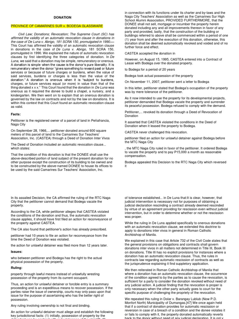 Property Compilation of Case Digests For Voluntary Recits | PDF ...