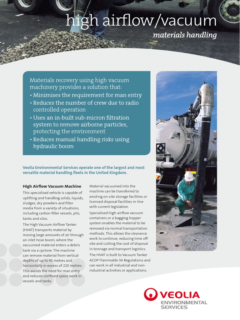 Sludge Removal Using High Airflow Vacuum Machine by Veolia | PDF ...