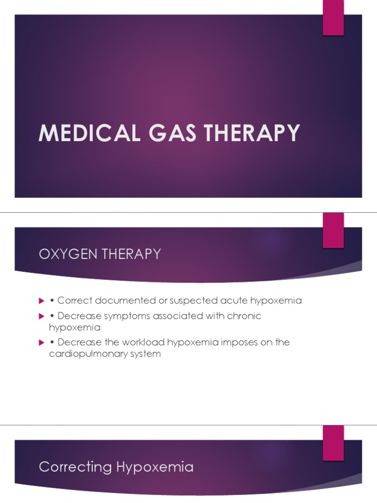 Oxygen Therapy in Medical Gas Treatment | PDF | Breathing | Lung