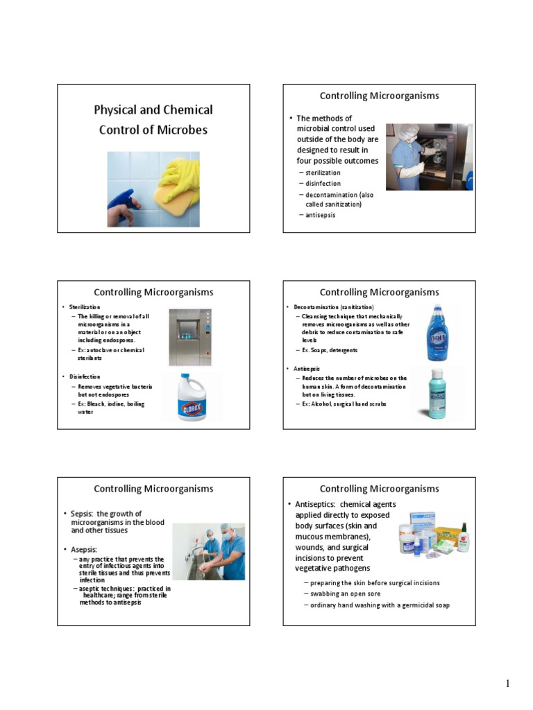 Microbial Control: Methods and Agents | PDF | Disinfectant ...