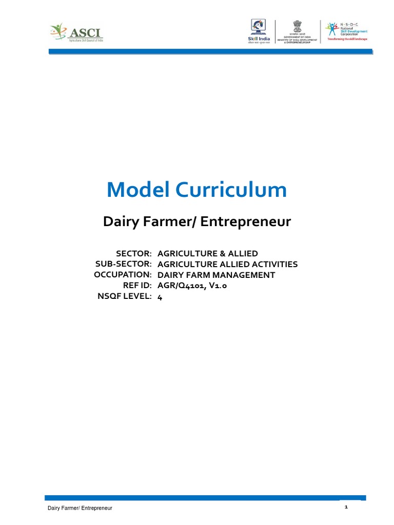 MC AGR-Q4101 Dairy-Farmer-Entrepreneur 1 | PDF | Dairy Farming | Milk